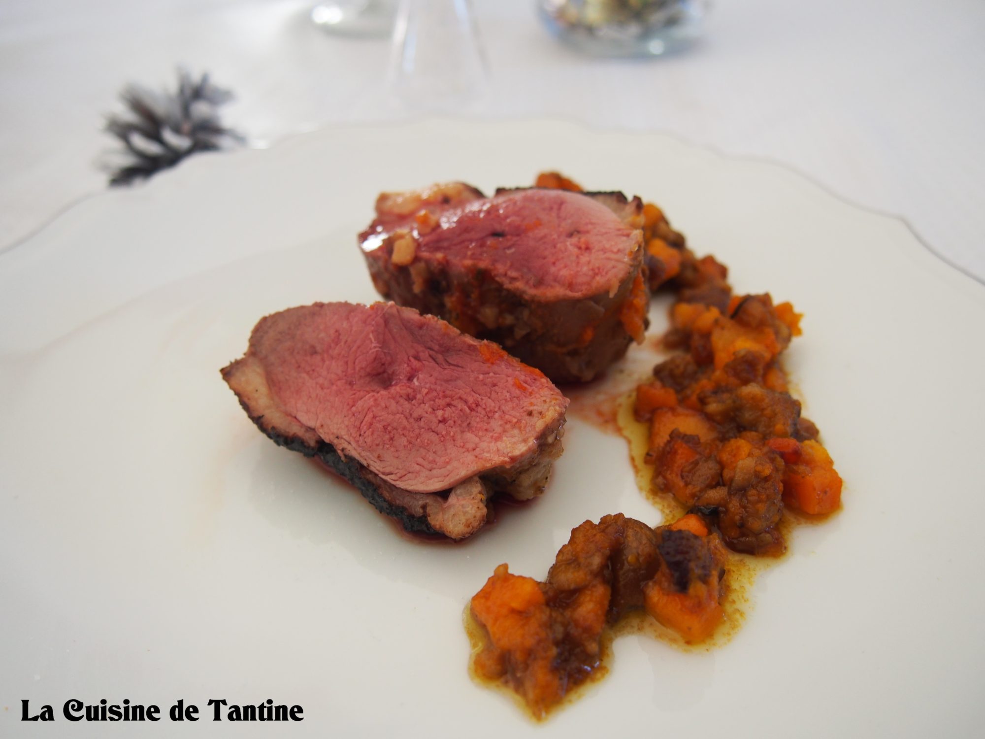 Rôti de magret de canard au potimarron et aux marrons. – Cuisine de Tantine